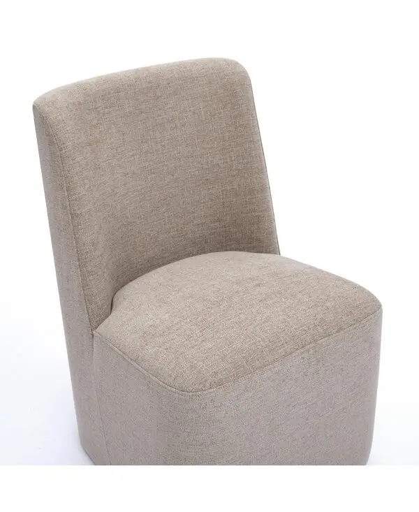 TOV FURNITURE Melissa Performance Fabric Rolling Dining Chair
