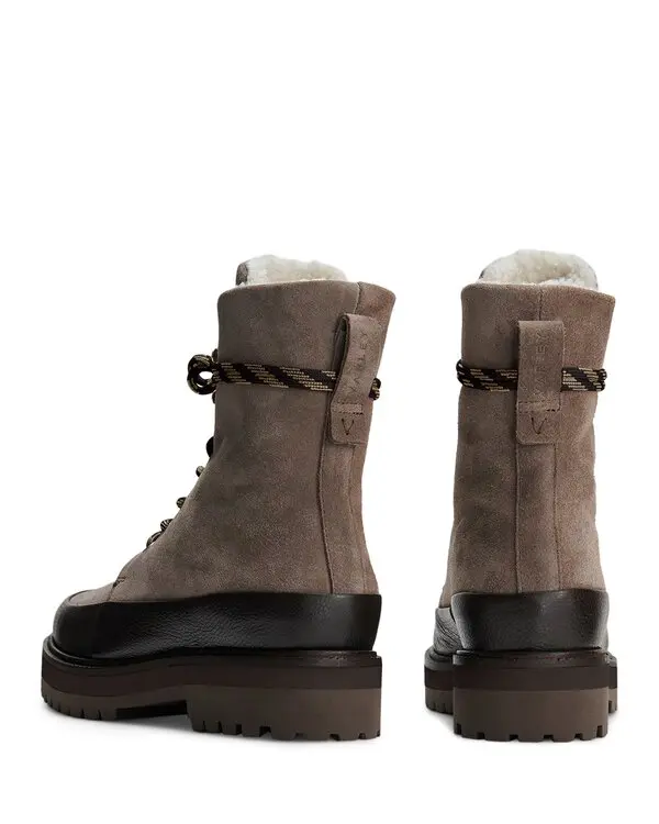 Varley Charente Fleece Lined Leather Lugged Sole Boots - Silver Lining
