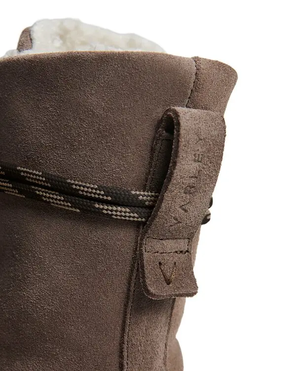 Varley Charente Fleece Lined Leather Lugged Sole Boots - Silver Lining