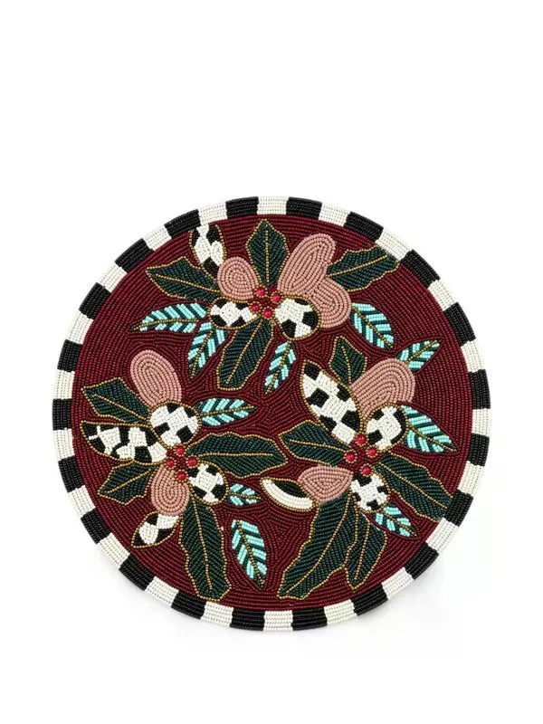 CU I SEEYOU Bead-embellished Placemats - Red
