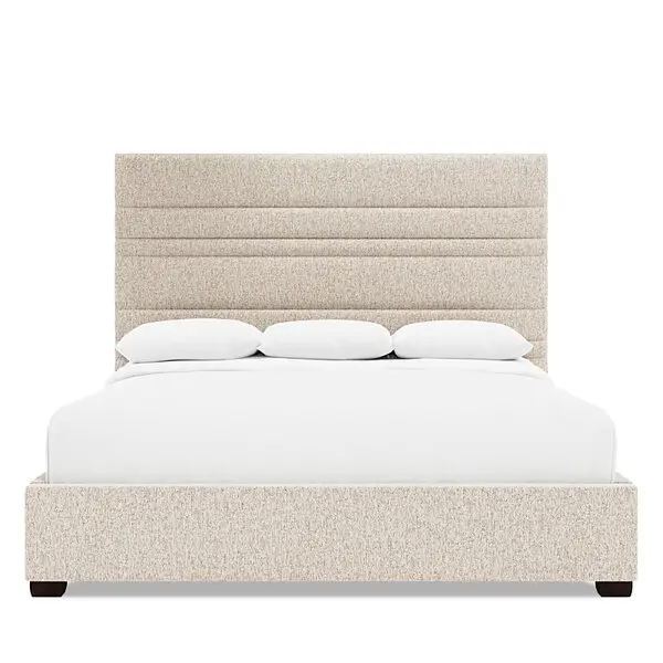 BERNHARDT Murray Storage Bed, King - Grey/cream