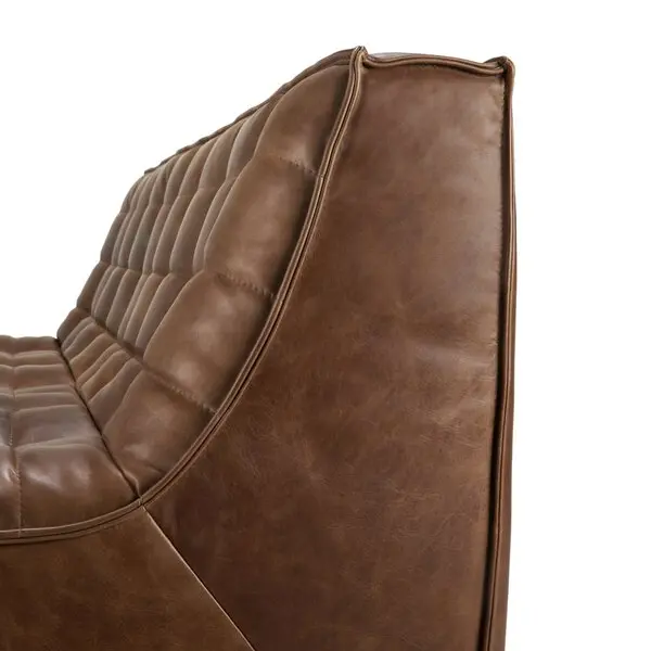 ETHNICRAFT N701 Leather Three Seater Sofa