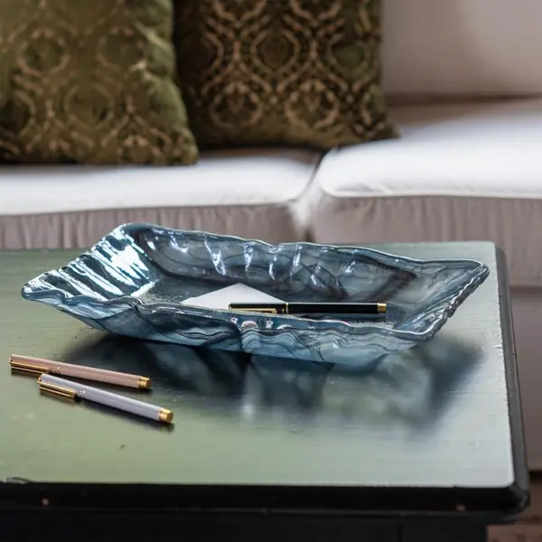 VIETRI Onda Glass Rectangular Tray