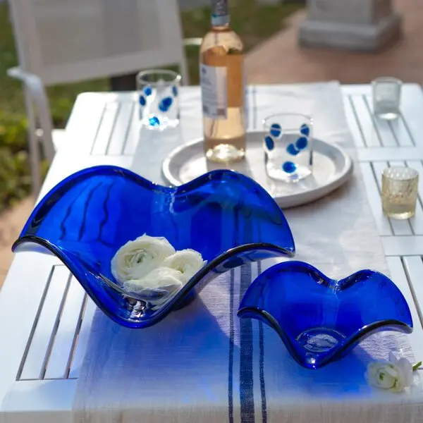 VIETRI Hibiscus Cobalt Small Bowl