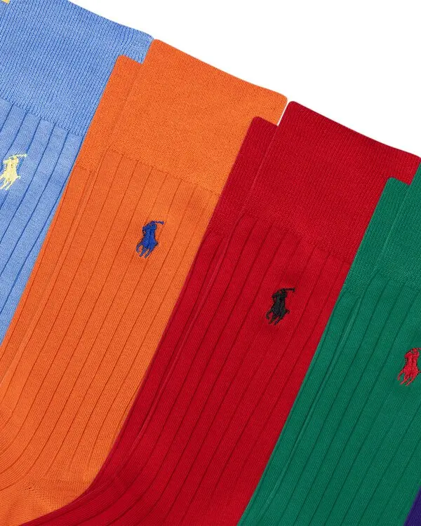 Polo Ralph Lauren Egypt Cotton Blend Ribbed Crew Socks, Pack Of 12