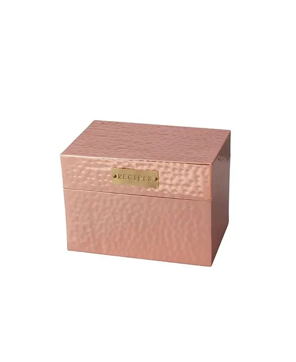 BE HOME Camden Recipe Box - Copper