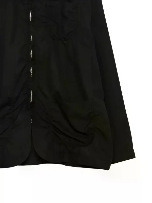 CAMIEL FORTGENS Ruched-detail Zip-up Jacket