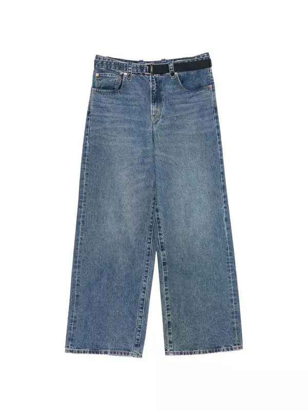 Sacai X Levi's Belted Faded Jeans - Blue