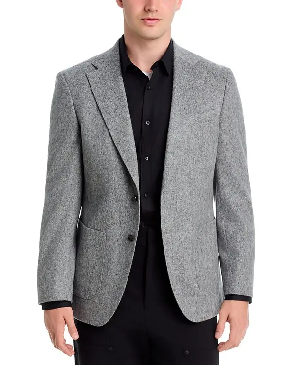 BOSS Hutson Wool & Silk Slim Fit Sport Coat - Silver
