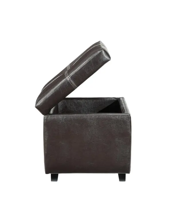 MODWAY Treasure Upholstered Vinyl Ottoman