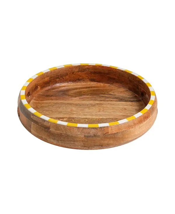 ZSA ZSA ZSU Nohar Mango Wood Tray, 14 X 14 X 3
