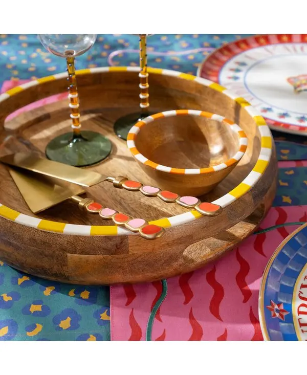 ZSA ZSA ZSU Nohar Mango Wood Tray, 14 X 14 X 3