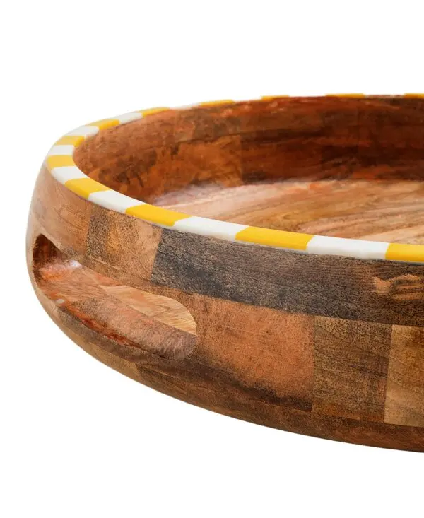 ZSA ZSA ZSU Nohar Mango Wood Tray, 14 X 14 X 3