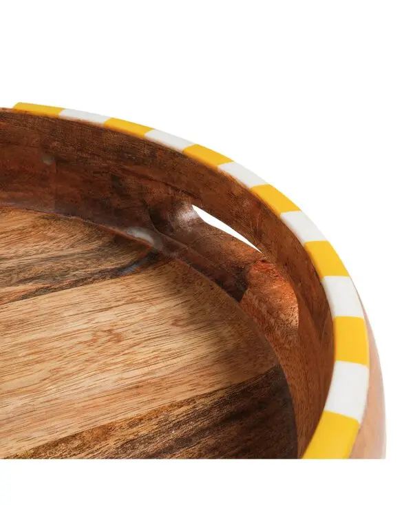 ZSA ZSA ZSU Nohar Mango Wood Tray, 14 X 14 X 3