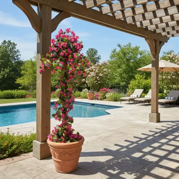 NEARLY NATURAL Uv Resistant Artificial Spiral Bougainvillea Tree 6