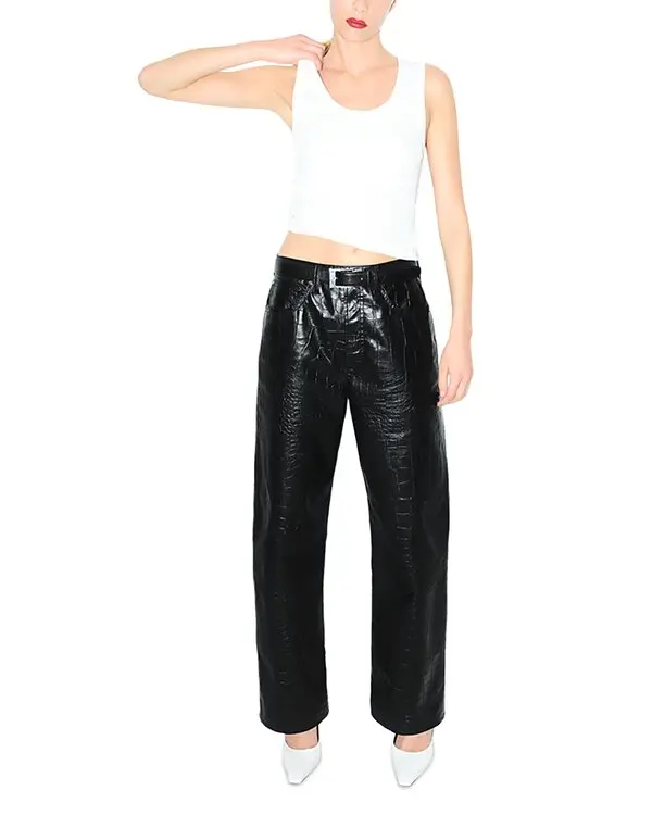 AGOLDE Verica Texture High Rise Jeans - Croc