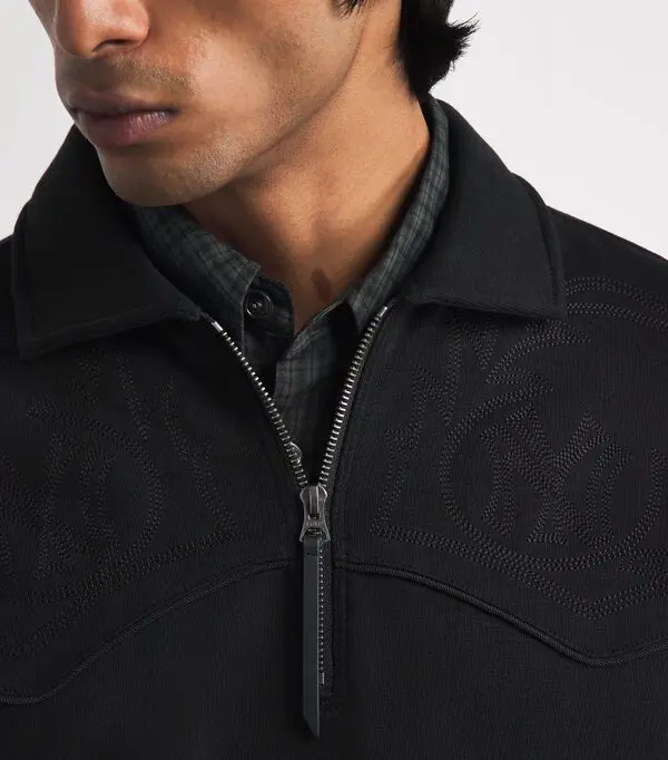 Polo Ralph Lauren X Mlb Yankees Quarter-zip Sweatshirt - Black