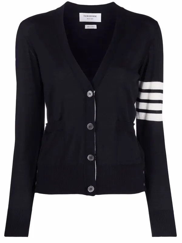 Thom Browne Wool Cardigan - Blue
