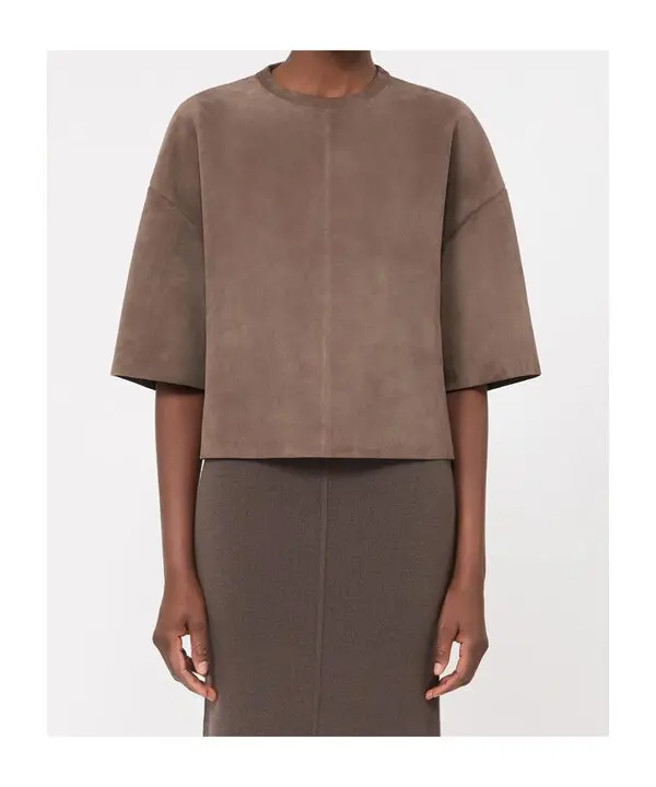 Max Mara Regular Fit Leather Blouse