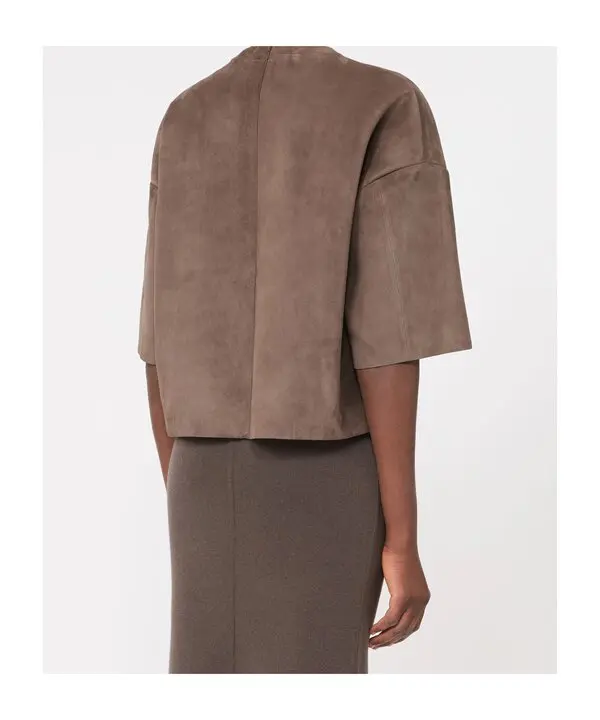 Max Mara Regular Fit Leather Blouse