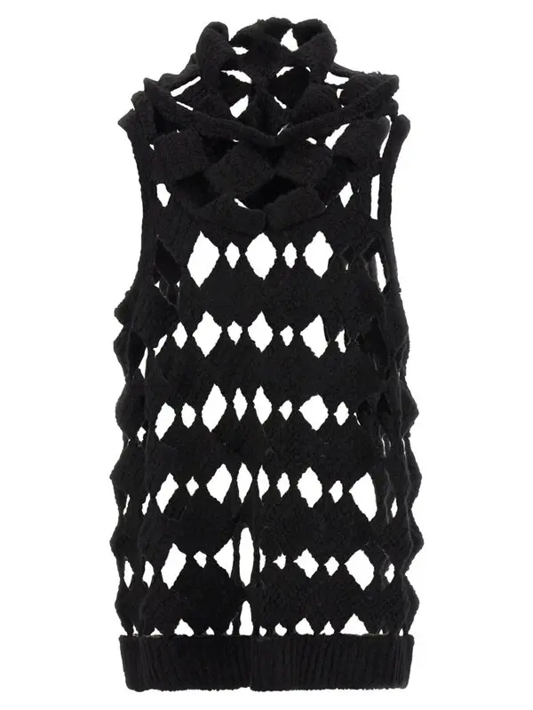 Rick Owens Sarutanya Cut-out Knitted Top