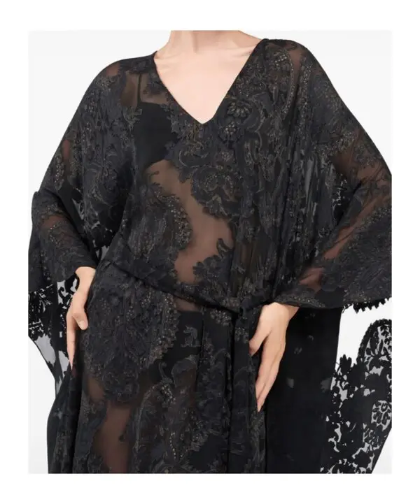 Roberto Cavalli V-neck Emrbroidered Kaftan