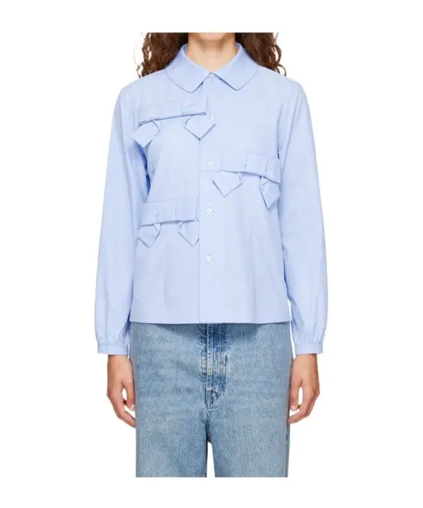 Comme Des Garçons Long-sleeved Shirt - Blue