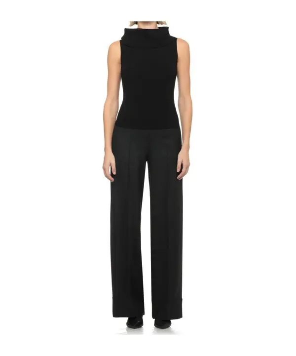 D.exterior Ribbed Sleeveless Knitted Top