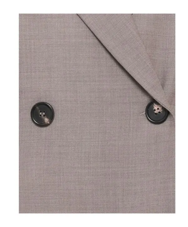 D.exterior Double-breasted Peak-lapel Blazer