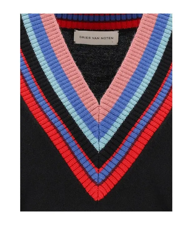 Dries Van Noten V-neck Sleeveless Knit Vest