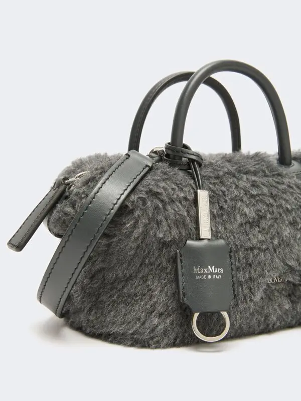 Max Mara Small Boston Bag In Wool And Alpaca Teddy