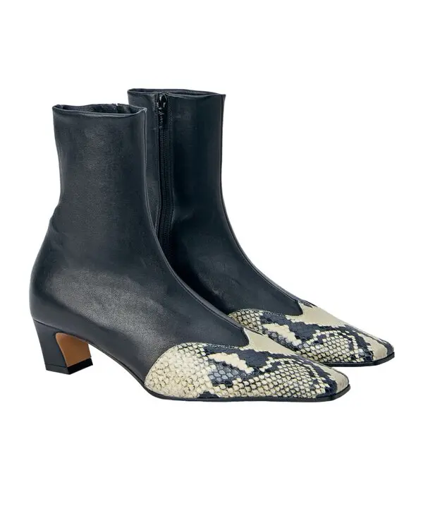 Khaite Nevada Embossed Ankle Boots