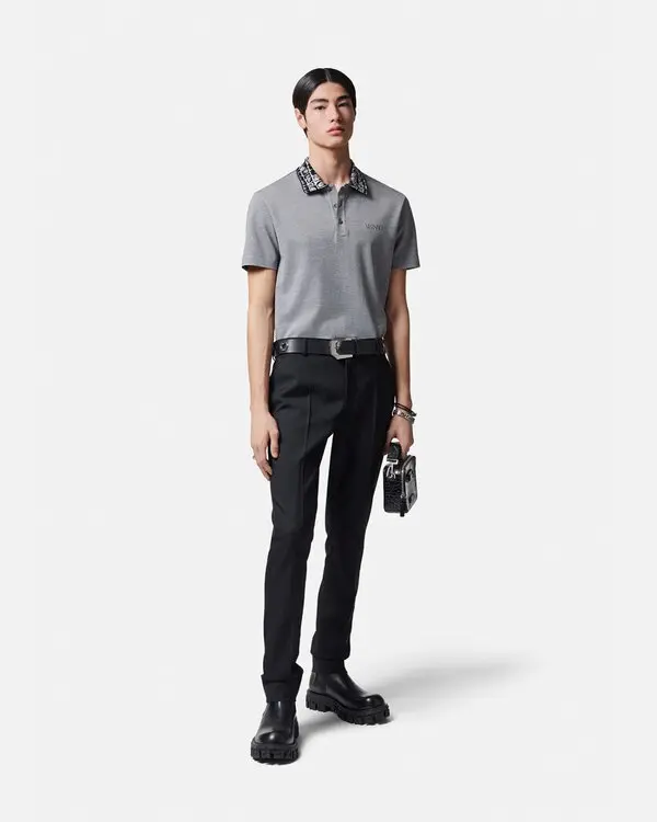 Versace Coccodrillo Cotton Polo Shirt