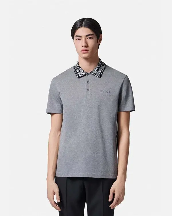 Versace Coccodrillo Cotton Polo Shirt