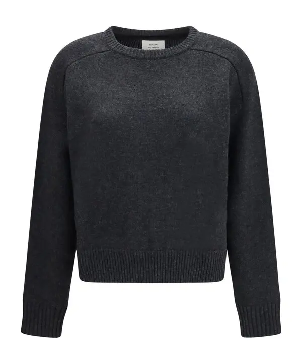 Loulou De Saison Ribbed Crew Neck Sweater - Grey