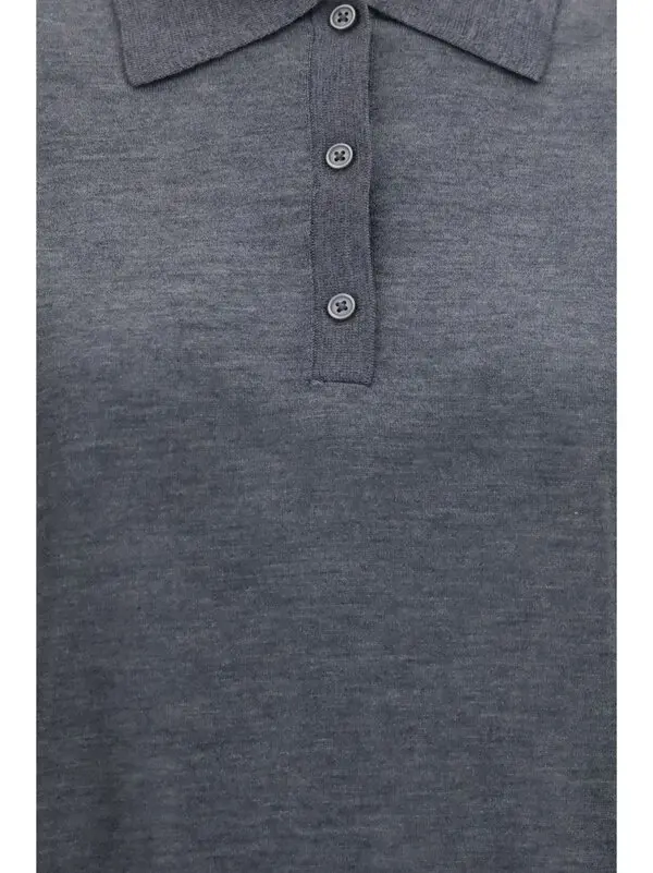 Loulou De Saison Miles Long-sleeve Fine Knit Polo Top