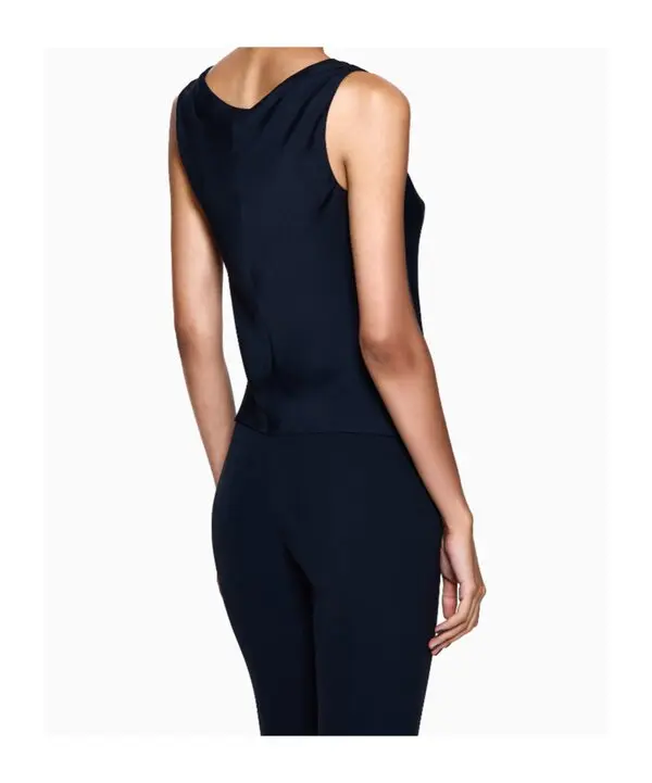Giorgio Armani Sleeveless Scoop-neck Top - Black