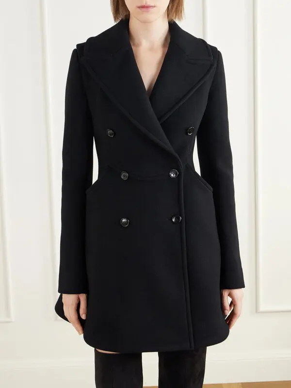 Alaïa Double-breasted Wool-woven Coat