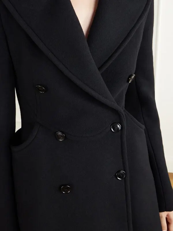 Alaïa Double-breasted Wool-woven Coat
