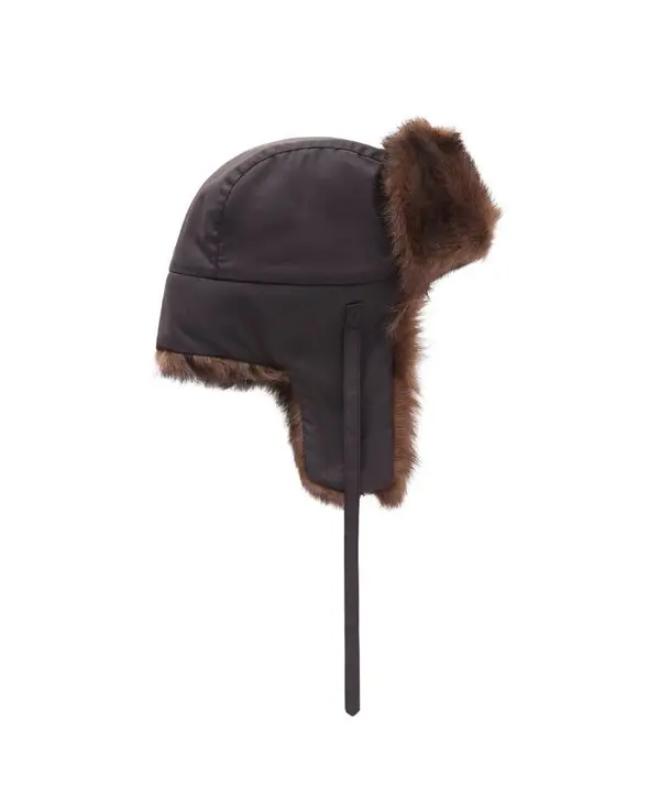 LEMAIRE Chapka Shearling-trimmed Cotton-blend Twill Trapper Hat - Brown