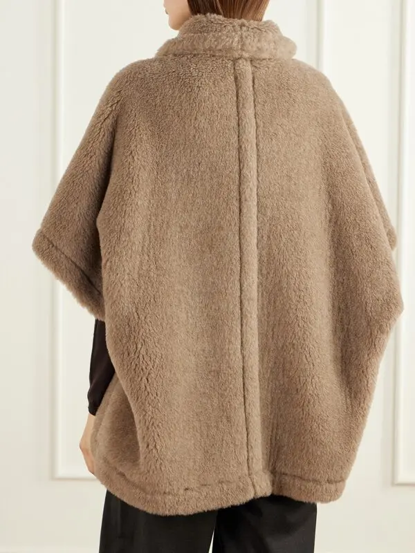 Max Mara Alpaca, Cashmere And Silk-blend Cape
