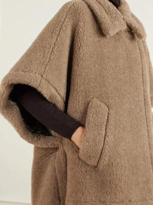 Max Mara Alpaca, Cashmere And Silk-blend Cape