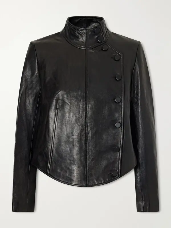 R13 Asymmetric Leather Jacket - Black