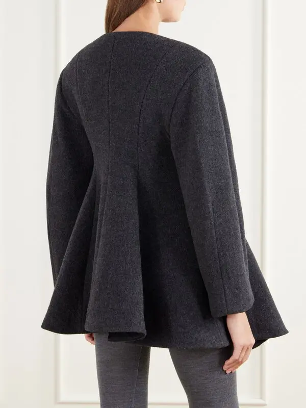 Bottega Veneta Paneled Wool-blend Flannel Coat