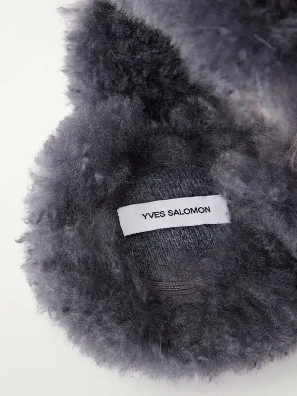 YVES SALOMON Wool-trimmed Shearling Earmuffs