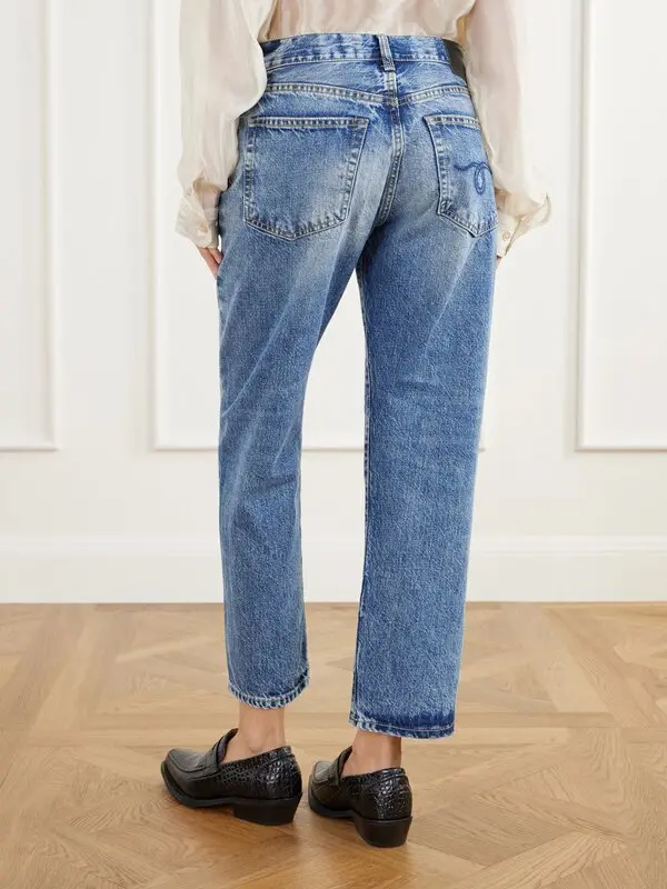R13 Romeo Cropped Mid-rise Straight-leg Jeans
