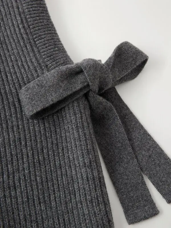 Brunello Cucinelli Drawstring Ribbed Cashmere Snood