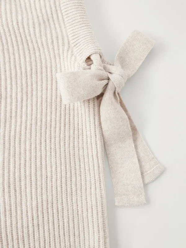 Brunello Cucinelli Drawstring Ribbed Cashmere Snood
