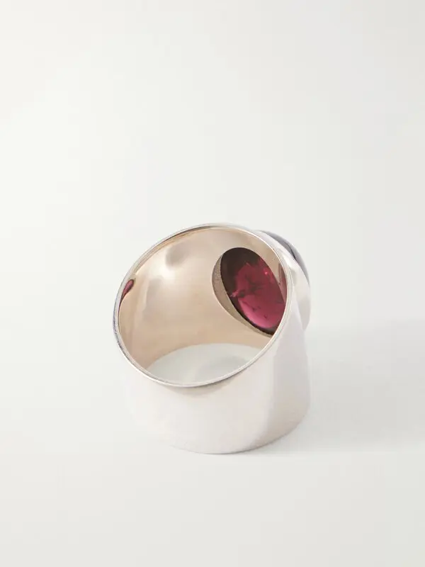 LOREN STEWART Garbo Sterling Garnet Ring