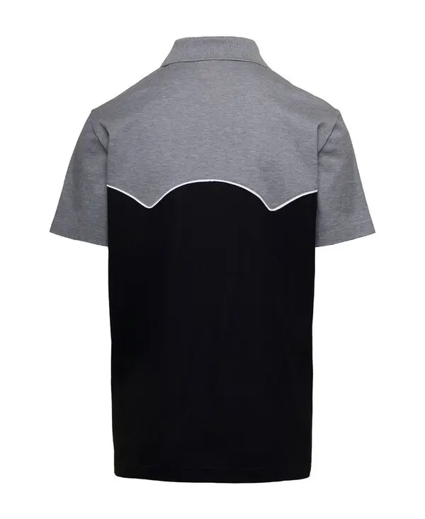 Versace Logo Embroidered Short-sleeved Polo Shirt